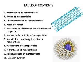 Nanomaterials and Anti-microbial agents | PPTX