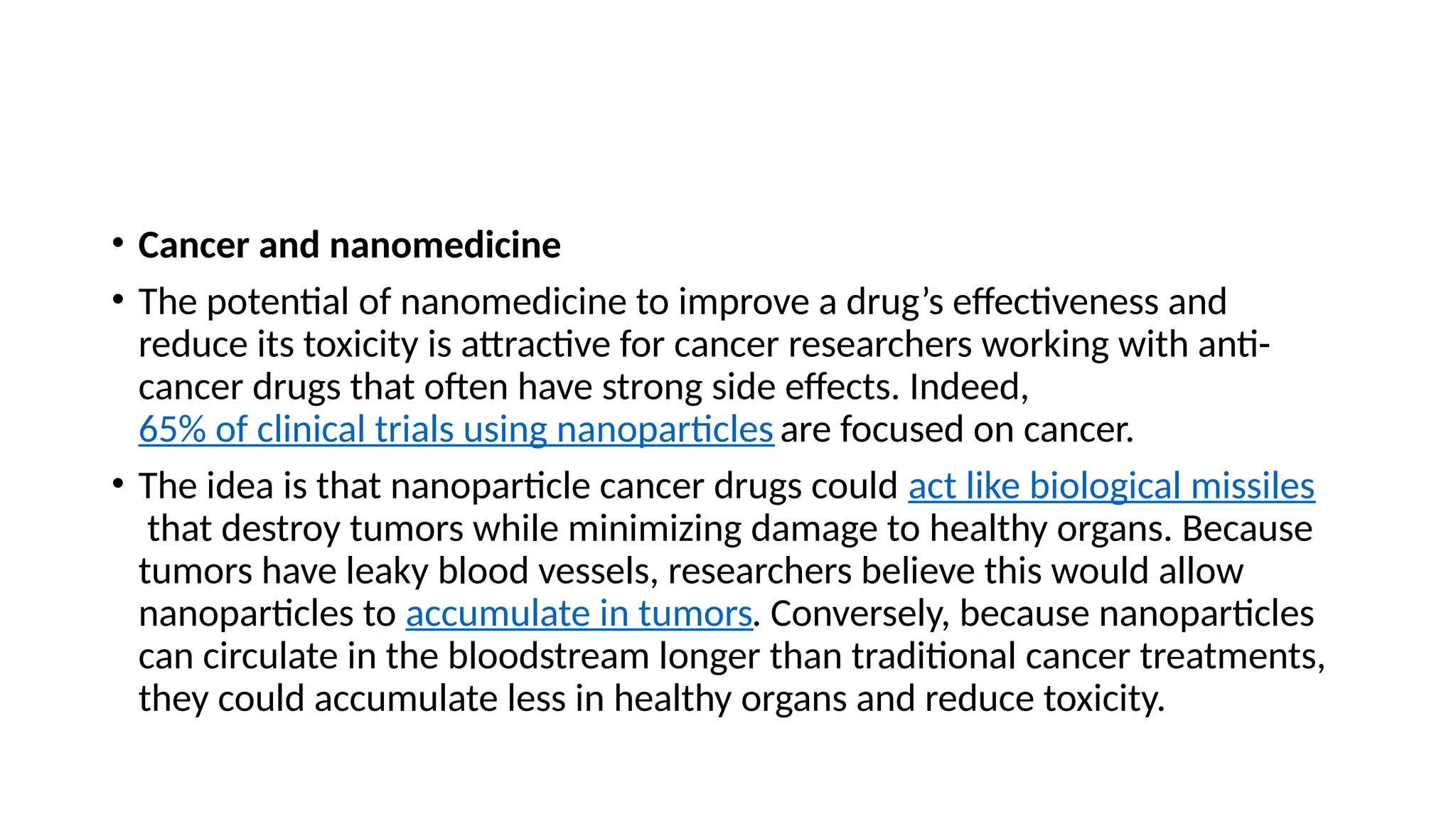 The future of nanomedicine in cancer patients | PPT