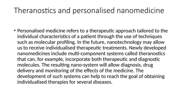 The future of nanomedicine in cancer patients | PPT