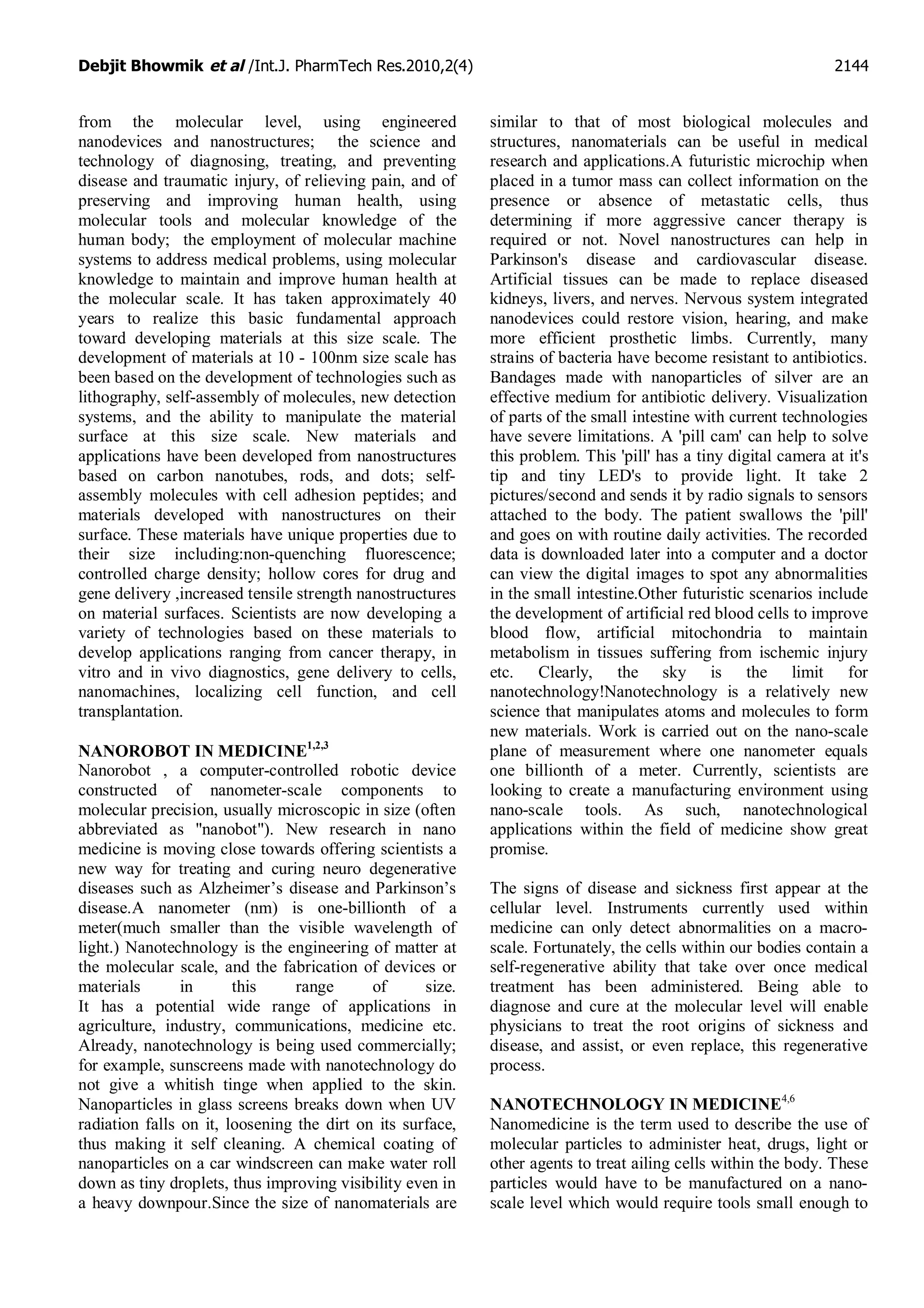 Nanomedicine - An Overview.pdf | Chemistry | Science