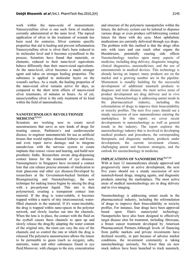 Nanomedicine - An Overview.pdf | Chemistry | Science