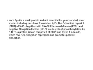 Role of Spt5 in transcriptional regulation of Toxoplasma gondii | PPTX ...