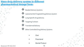 Nanomedicine: An Emerging Trend In Treatment | PPTX