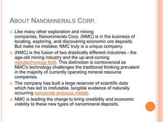 Nanominerals Corp | PPTX