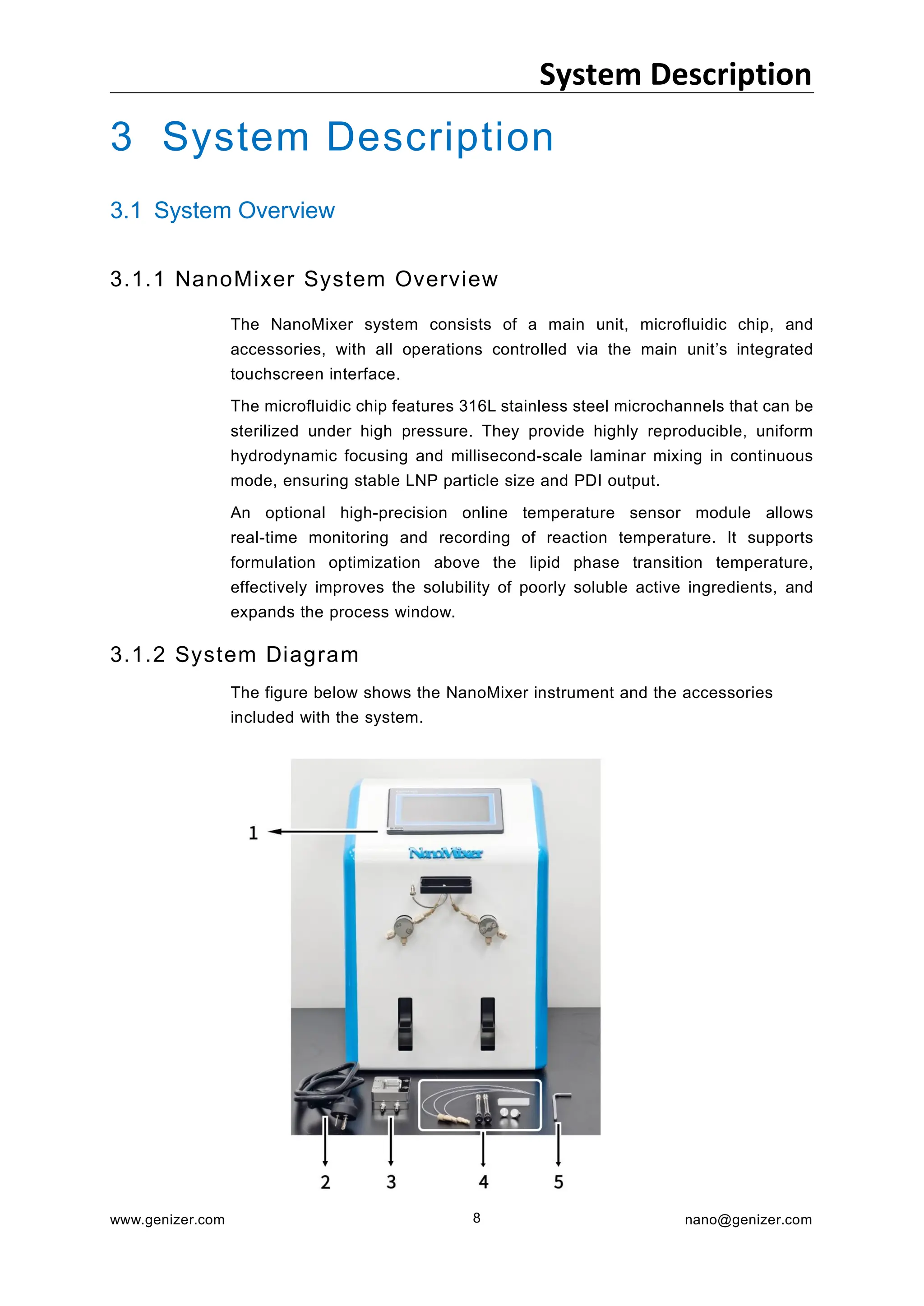 NanoMixer Microfluidic Mixer for mRNA & Nanoparticle Formulations | PDF