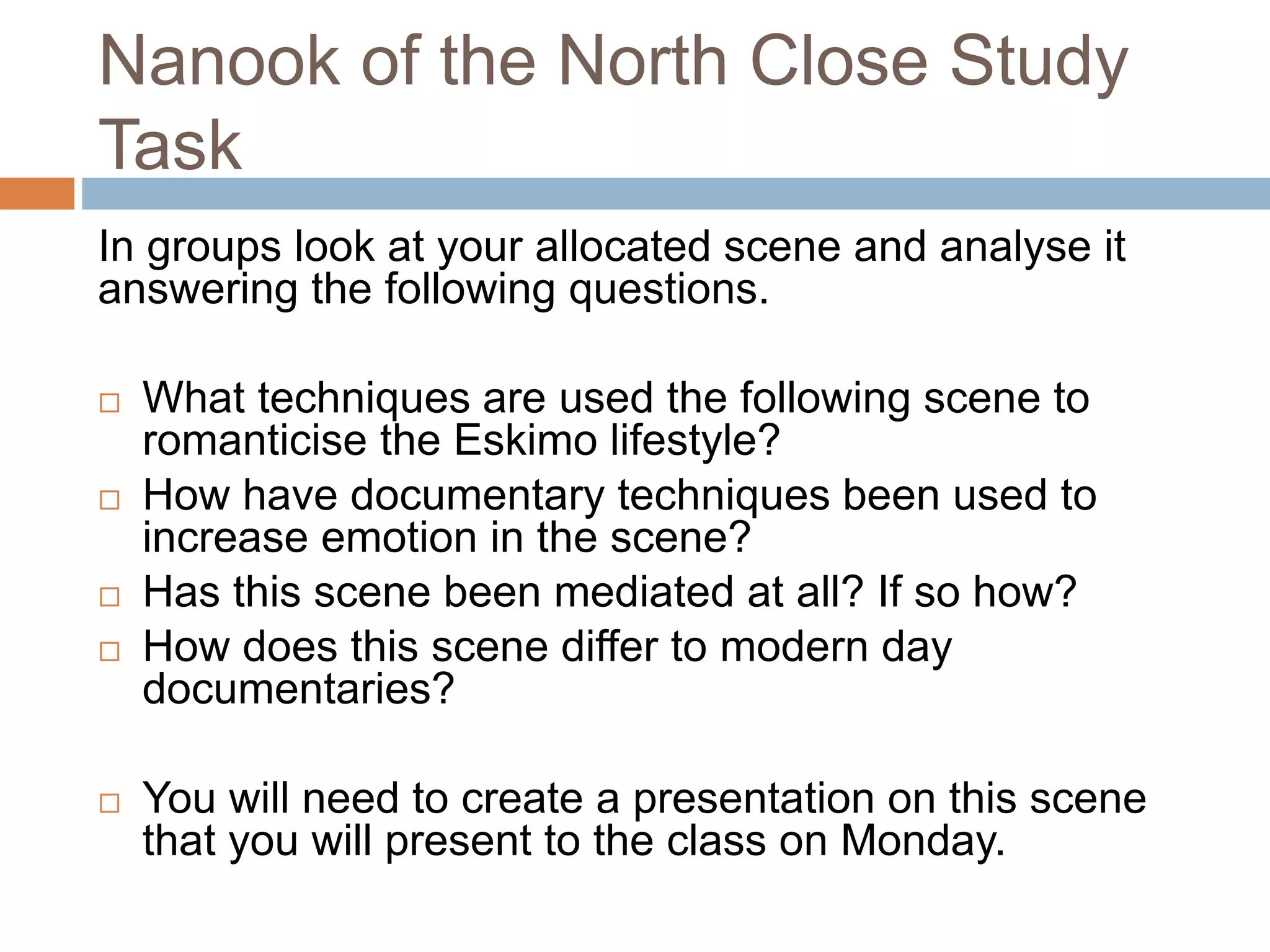 Nanook of the North Close Study | PPTX