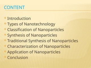 Basics of nanoparticles and nanotechnology.pptx