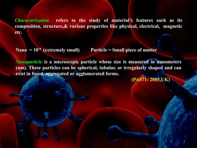 Characterization techniques of nanoparticles | PPTX