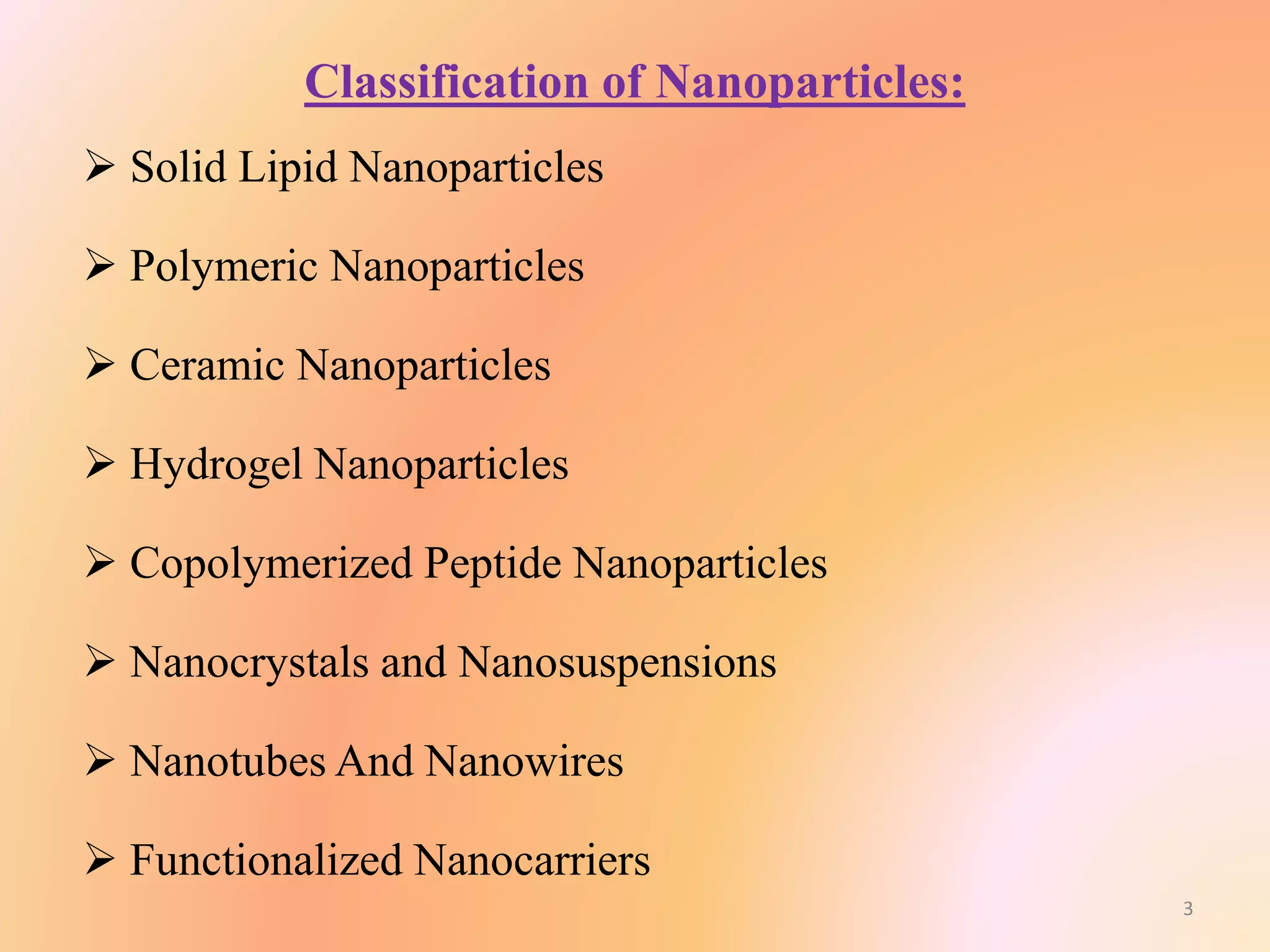 Nanoparticles | PPTX