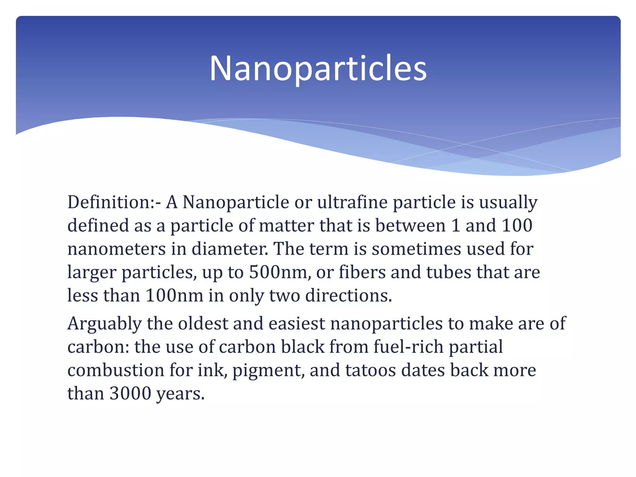 Nanoparticles definitions their classification and biomedical approach to nanotechnology | PDF
