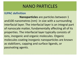 Targeted drug delivery system, Nano particles (basic ideas) | PPTX