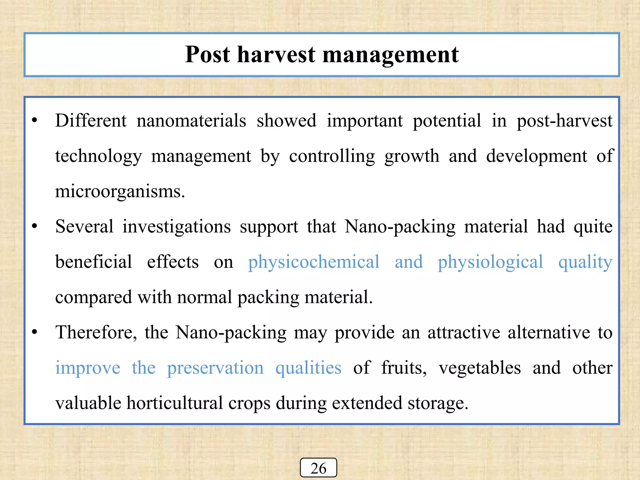 Nanoparticles in vegetable crops | PPTX