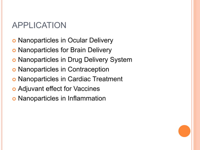 Nanoparticles ppt | PPTX
