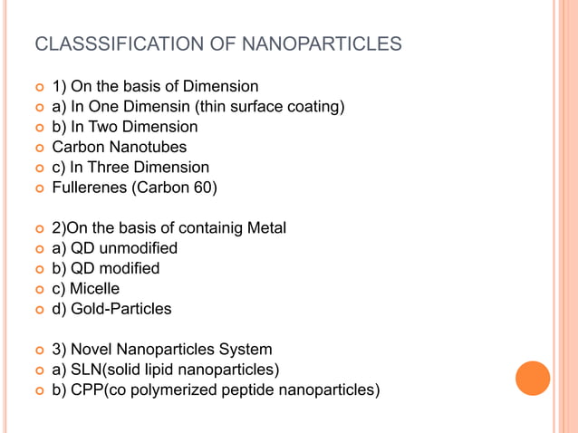 Nanoparticles ppt | PPTX