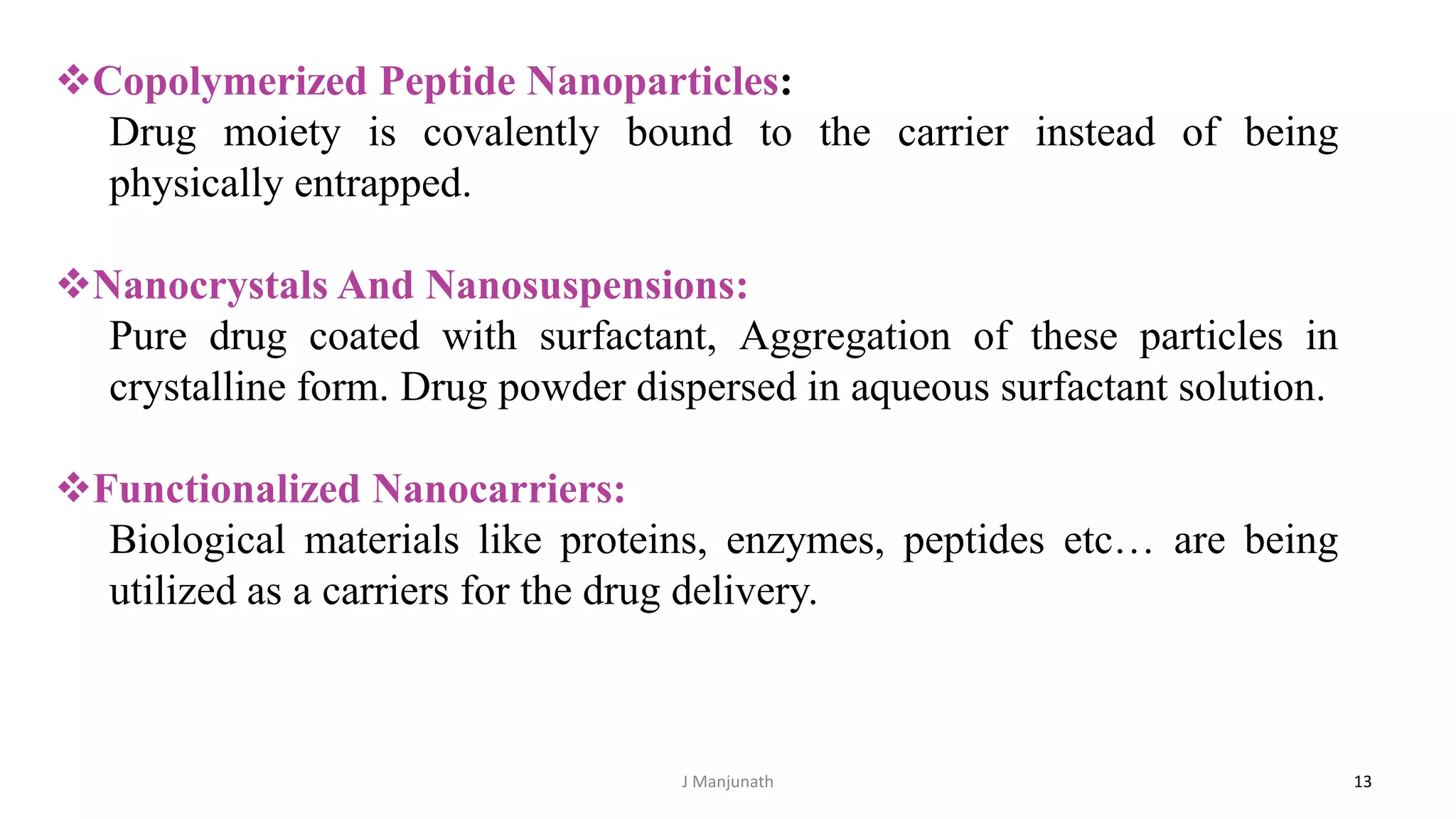 Nanoparticles, types, preparation and evaluation ppt.pptx | Chemistry ...