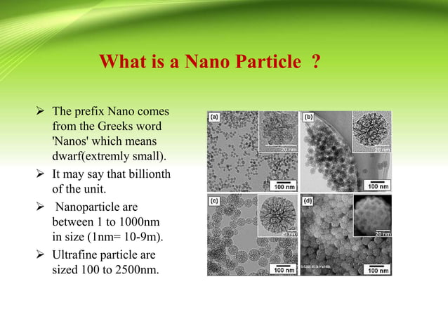 Nanoparticles seminar | PPTX