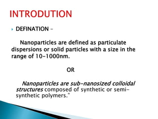 Nanoparticles | PPTX