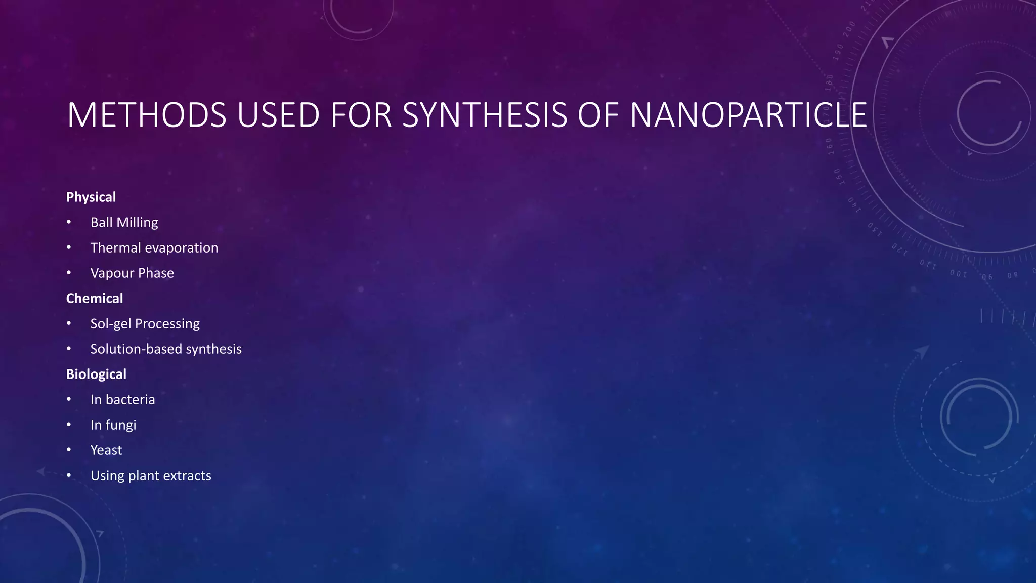 Synthesis of Nanoparticles | PPTX