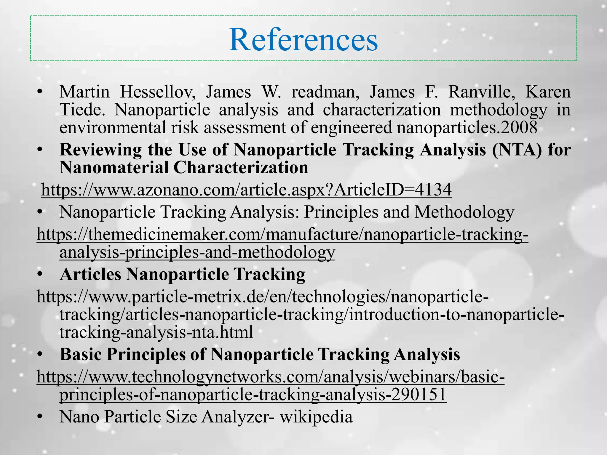 Nanoparticle tracking analysis | PDF