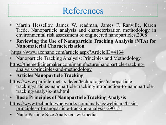 Nanoparticle tracking analysis | PDF
