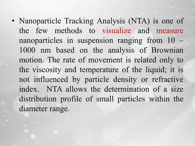 Nanoparticle tracking analysis | PDF