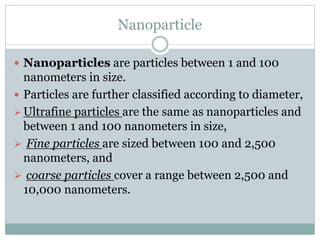 Nanoparticle use in pharmaceutical analysis | PPTX