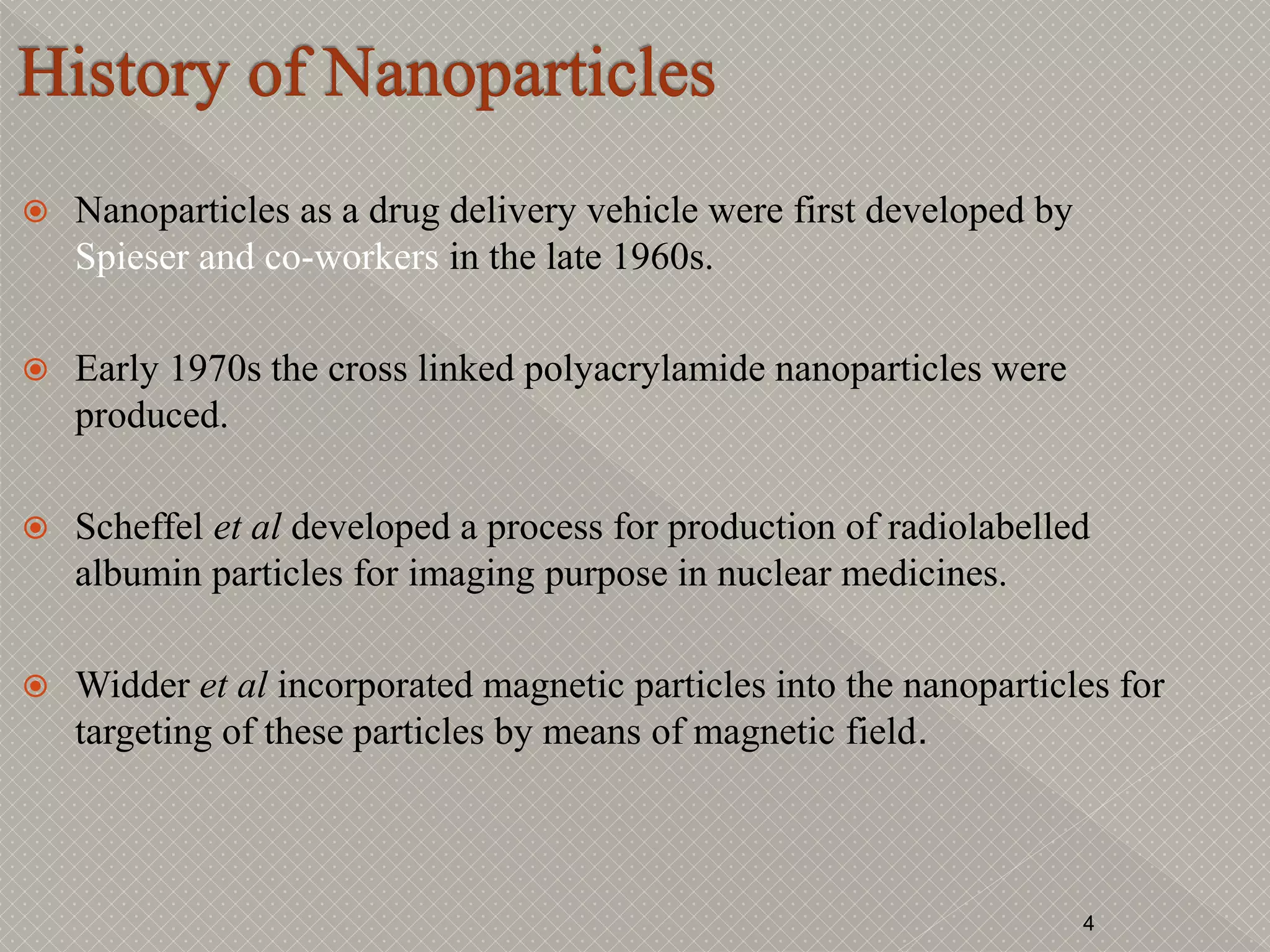 Nanoparticulate drug delivery system : recent advances | PPTX