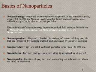 Nanoparticulate drug delivery system : recent advances | PPTX