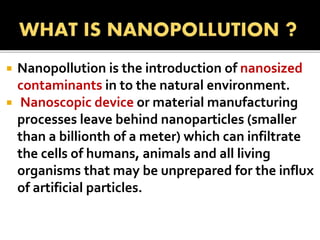 Nanopollution tam 2014-21 | PPTX
