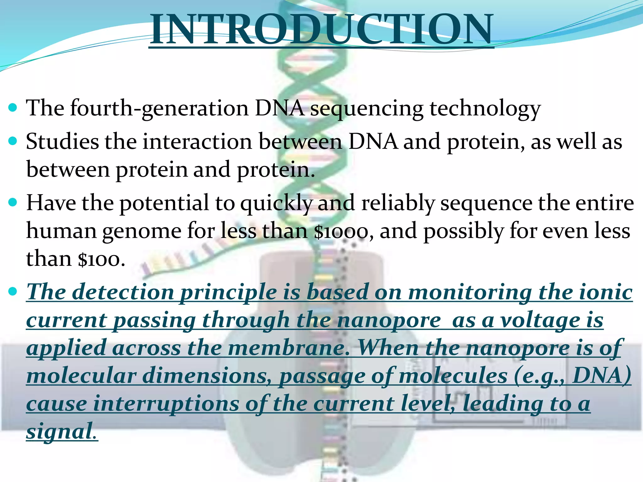 Nanopore sequencing | PPTX