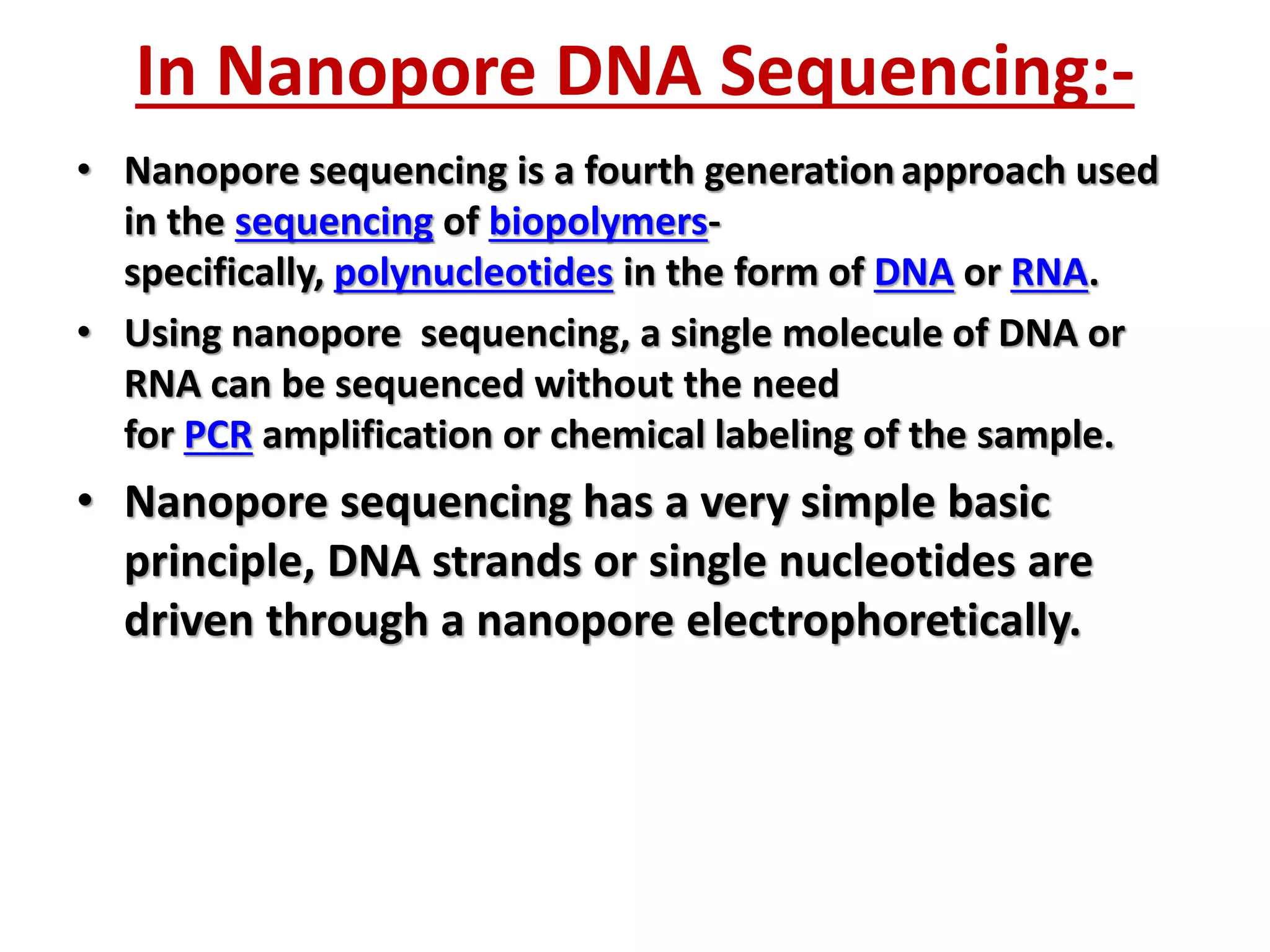 Nanopore sequencing (NGS) | PPTX