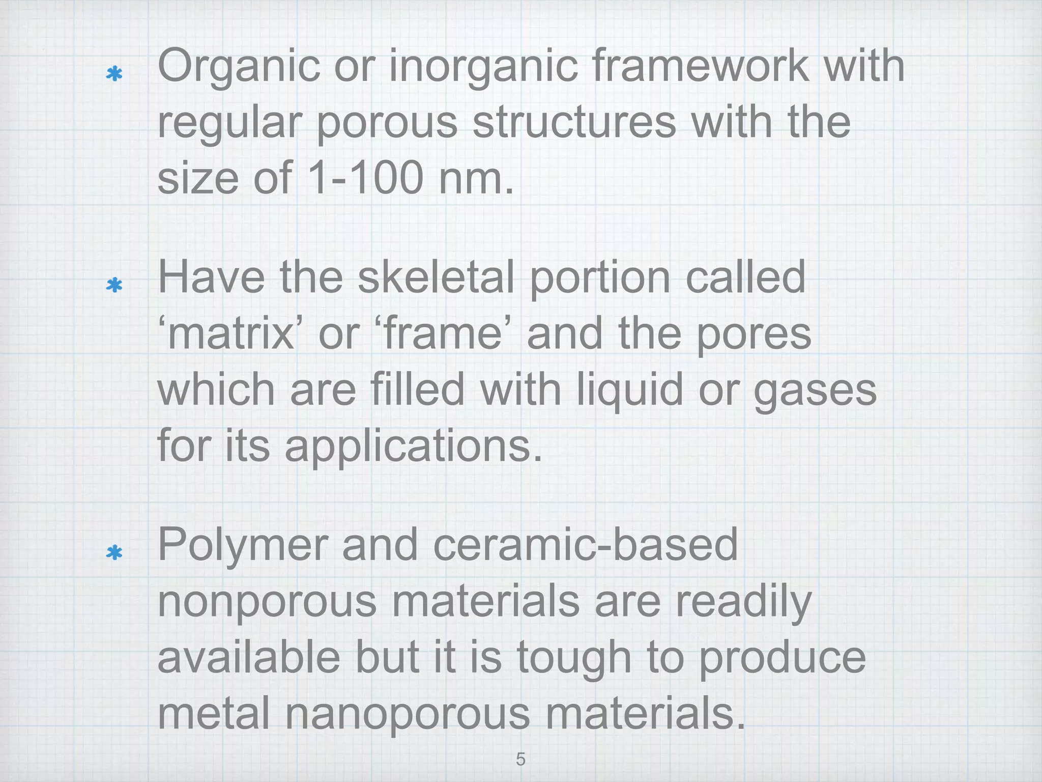 Nanoporous Materials | PPTX