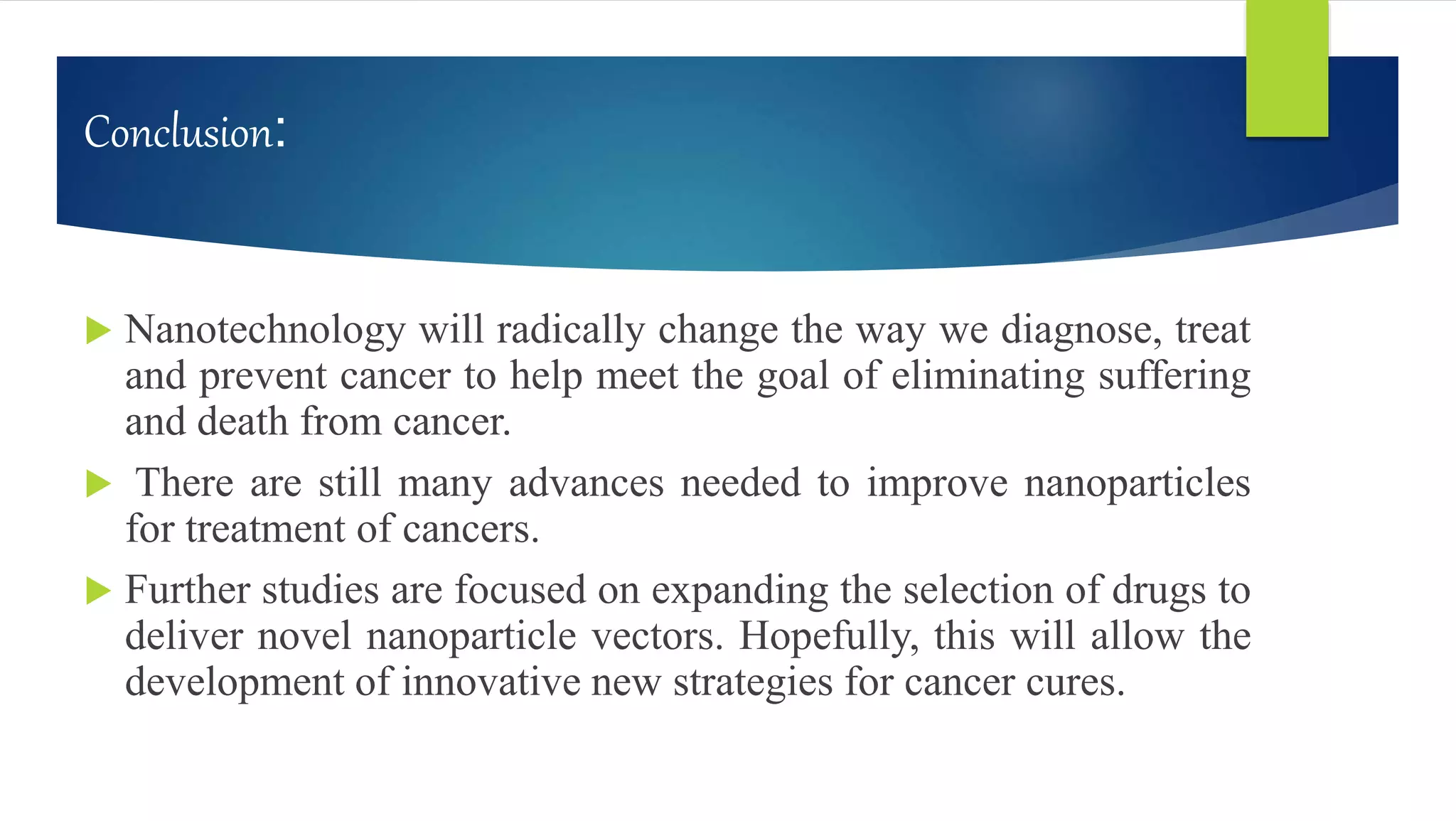 cancer treatment using nanotechnology | PPTX
