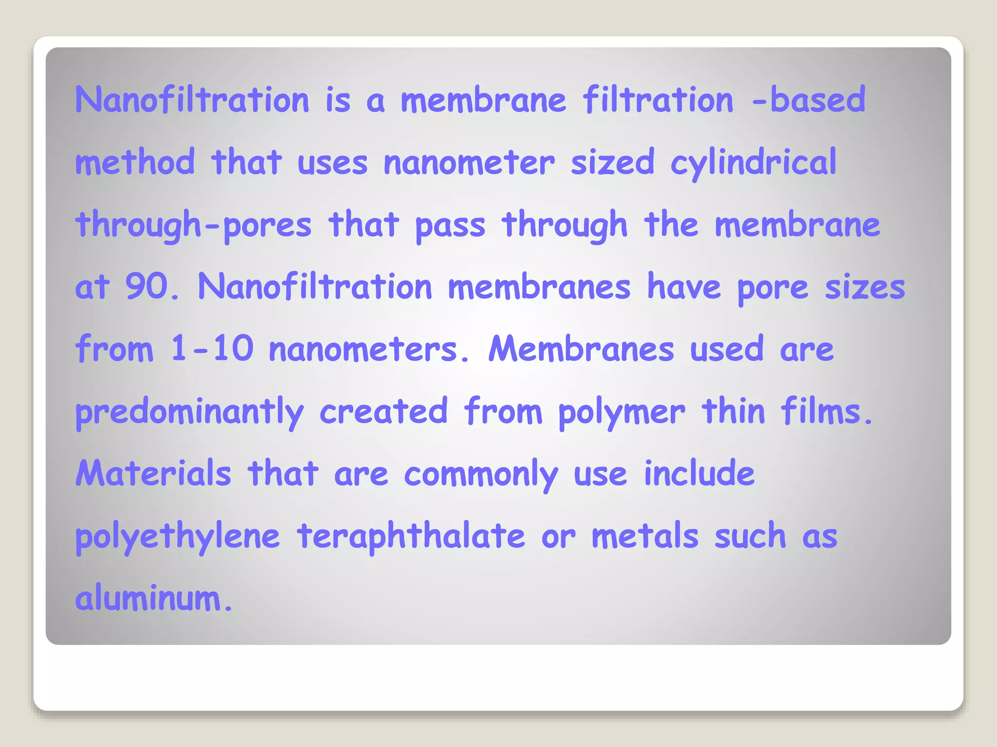 Nanofiltration | PPTX