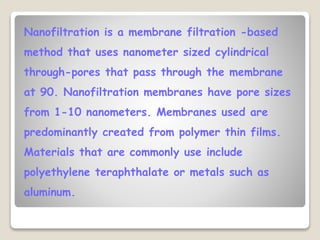 Nanofiltration | PPTX