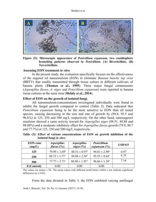 Efficiency of eugenol oil nanoemulsion against Banana bunchy top virus ...
