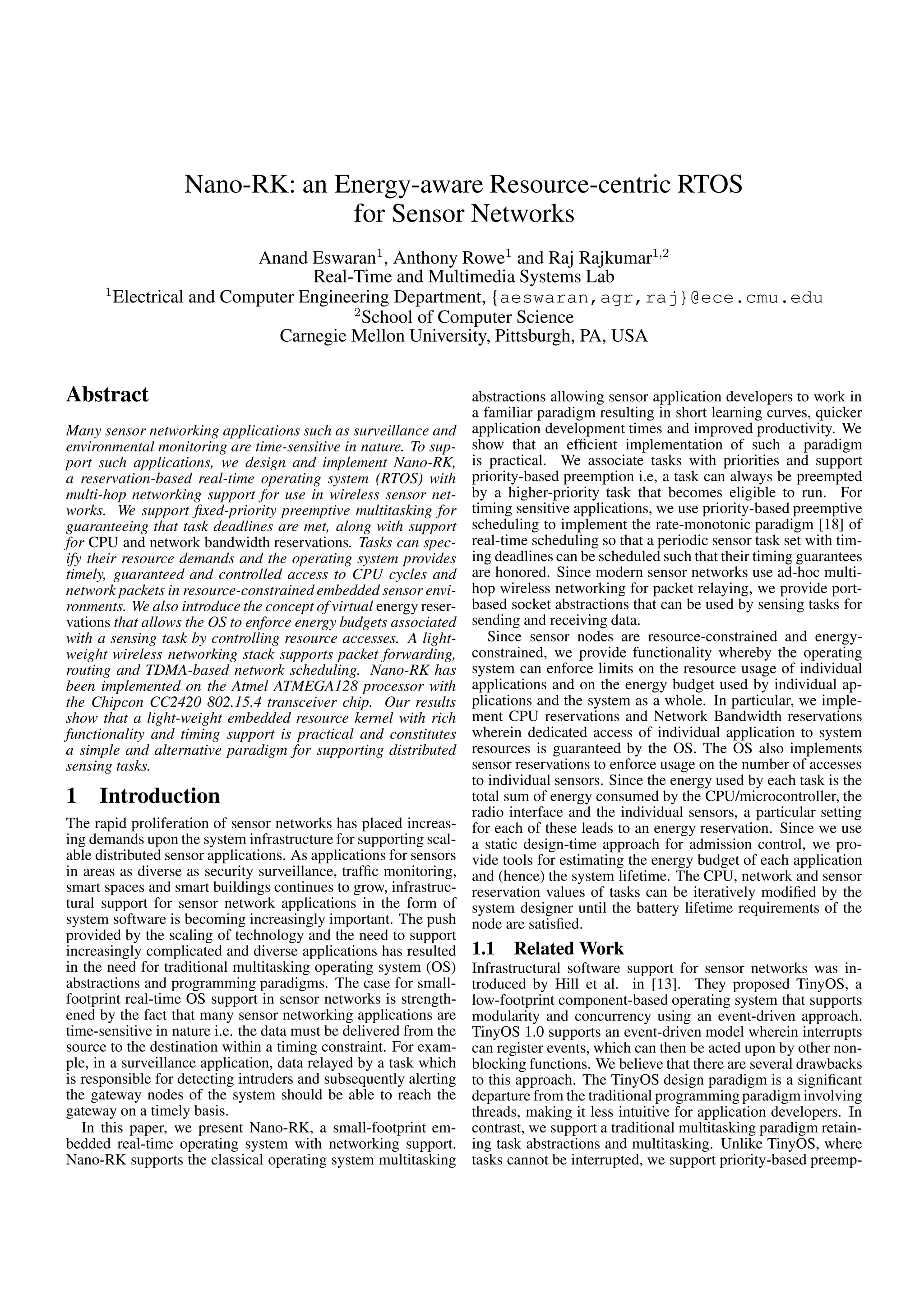 Nano rk rtss_05 | PDF | Internet of Things | Internet