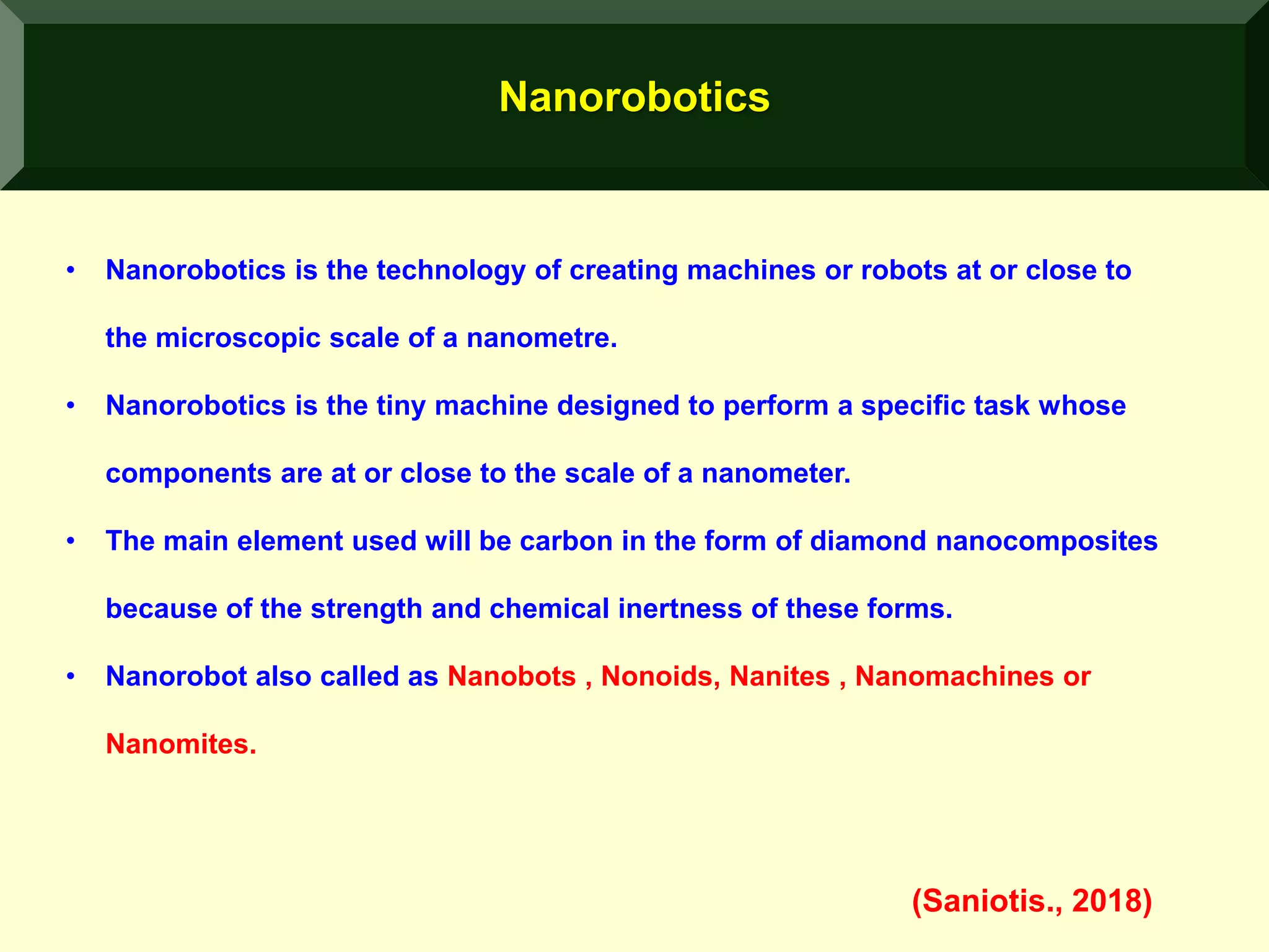 Nano - Robotics - The future world | PPT