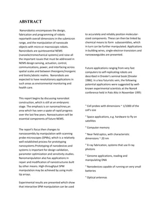 Nano robotics | PDF