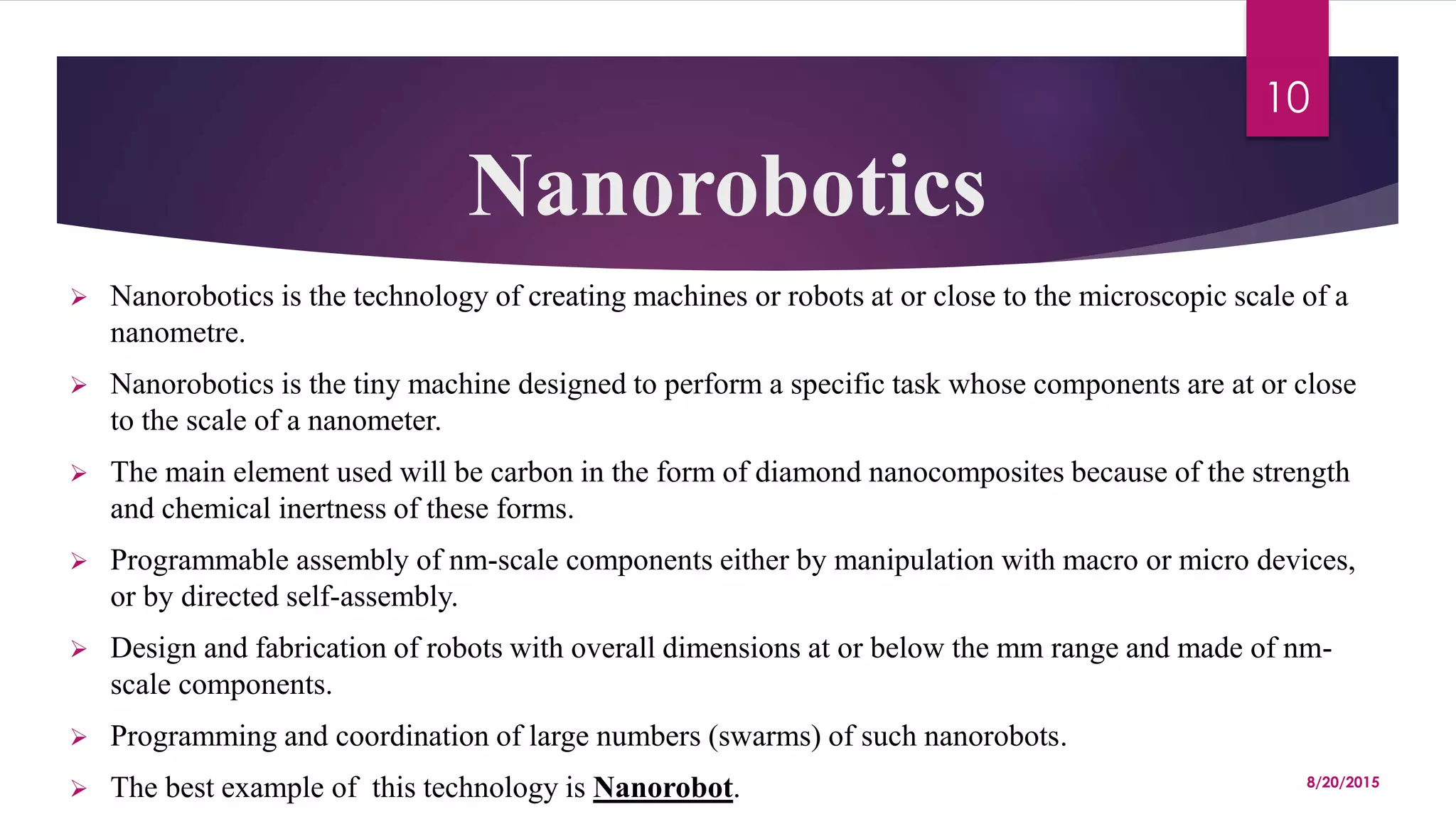 Nanorobotics | PPTX