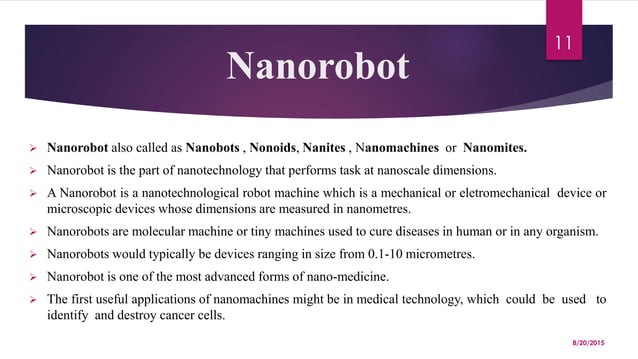 Nanorobotics | PPTX