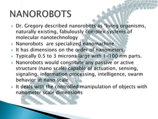 Nanorobotics future era of medicines | PPTX