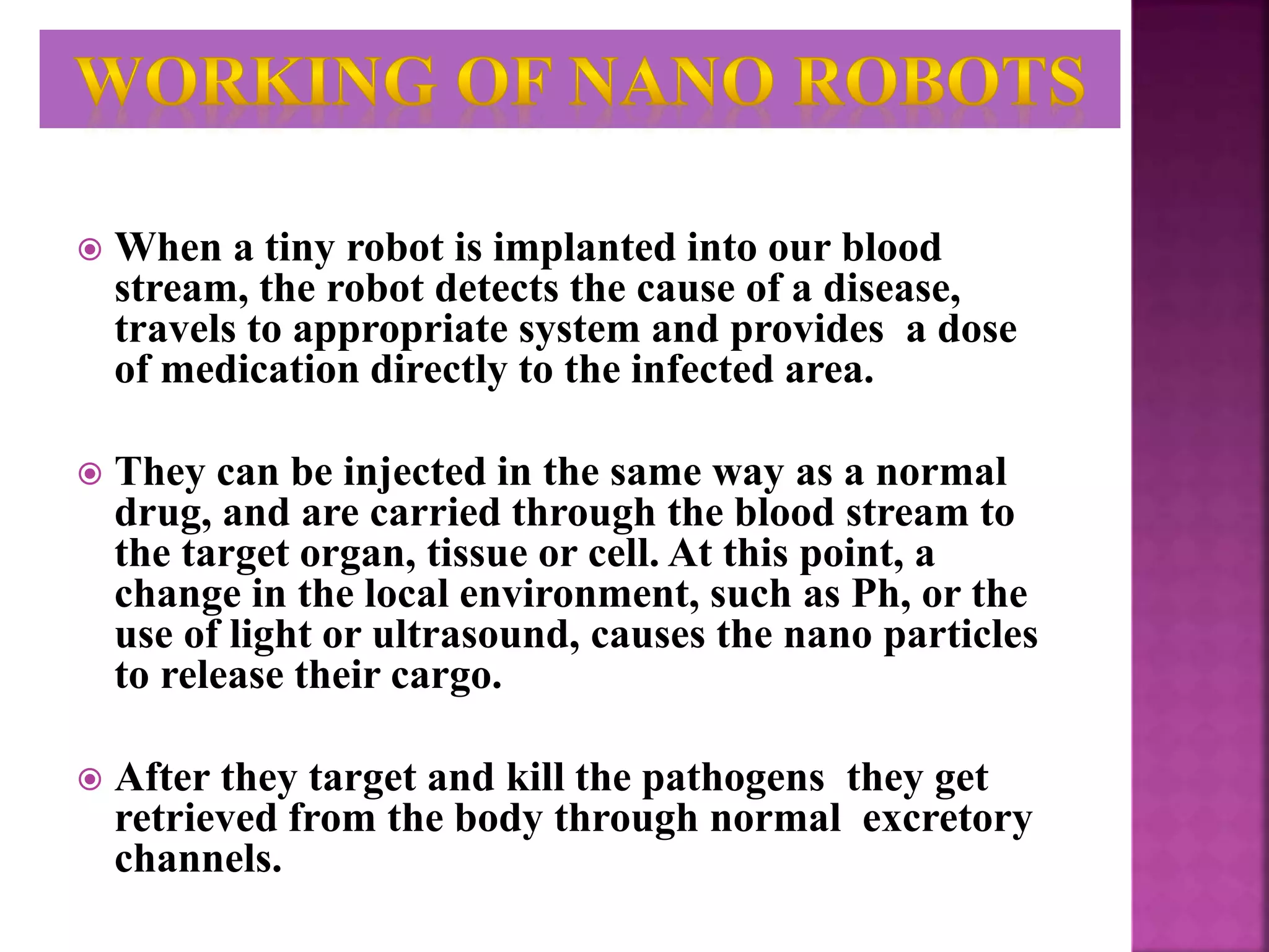 Nanorobotics in medicine | PPTX