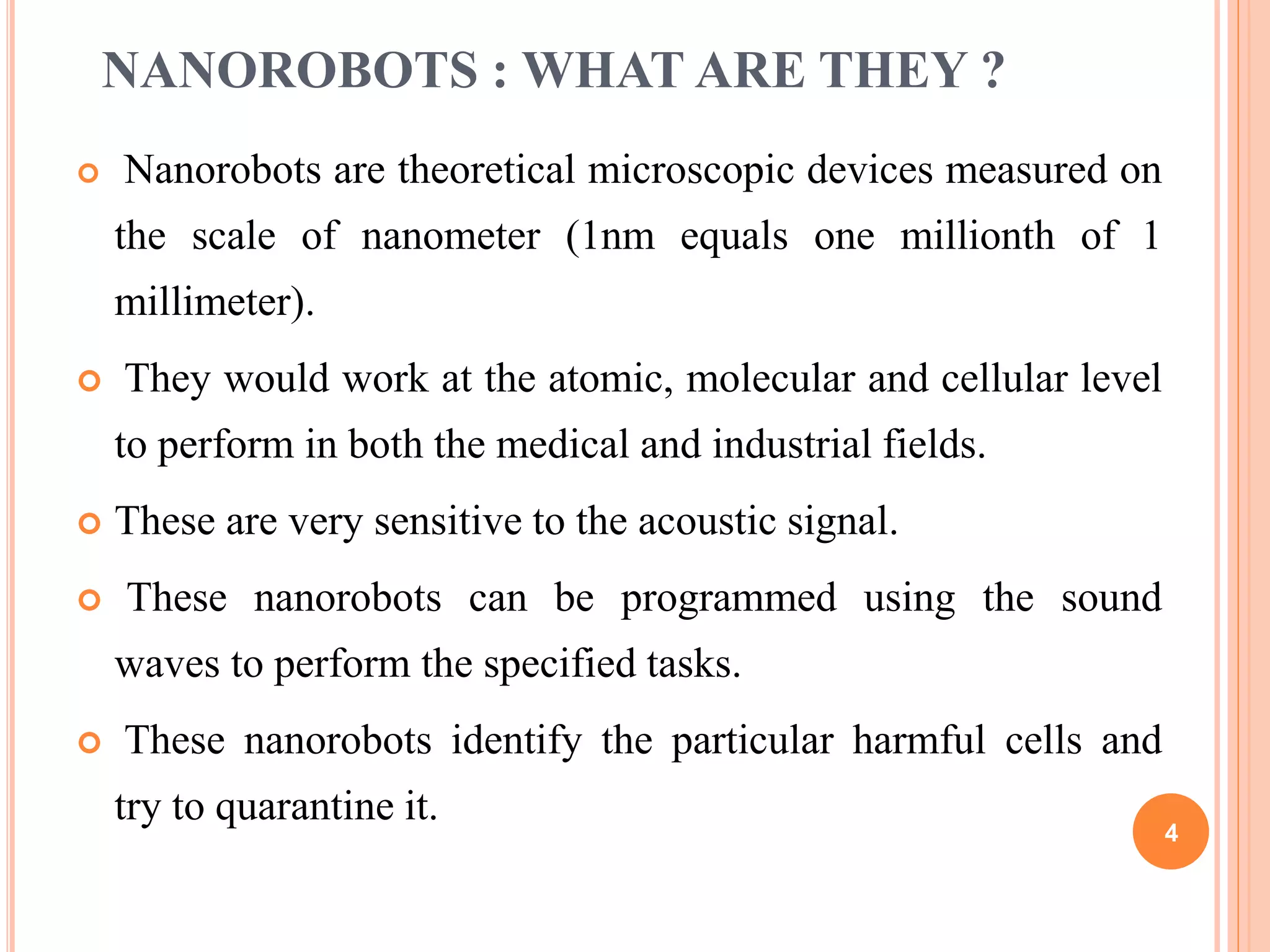 Nanorobotics ppt | PPTX