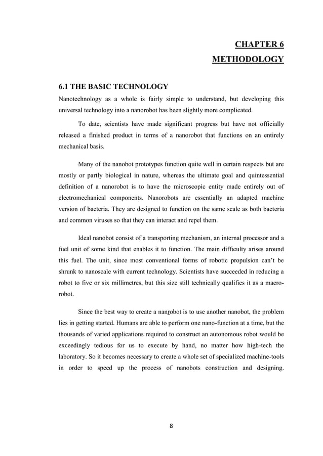 Seminar report nanorobotics | DOCX | Robotics | Technology & Computing