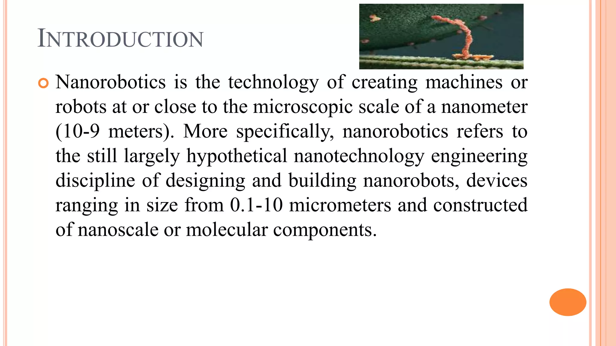 Nanorobots and its application in medicine | PPTX