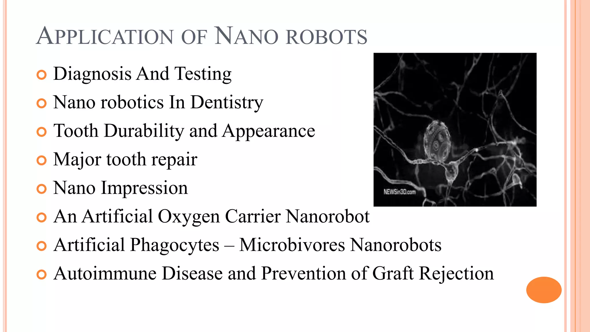 Nanorobots and its application in medicine | PPTX