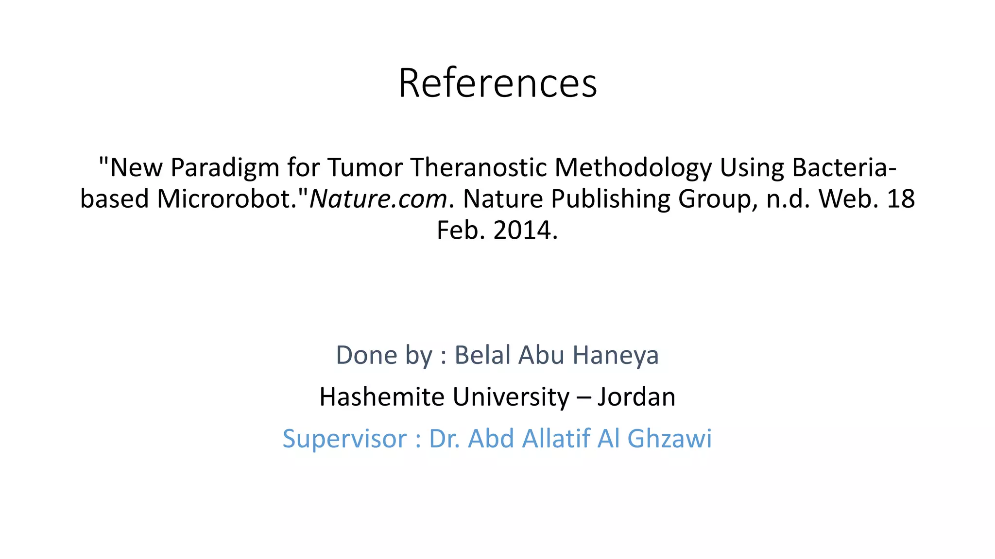 Nanorobots used in cancer treatment | PPTX | Cancer | Diseases and ...