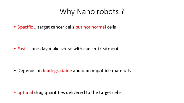 Nanorobots used in cancer treatment | PPT