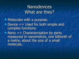 Nanoscale Devices Presentation | PPT